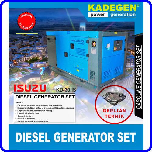 Jual Diesel Generator Silent Mesin Genset Kadegen + Isuzu 30 KVA 3 ...