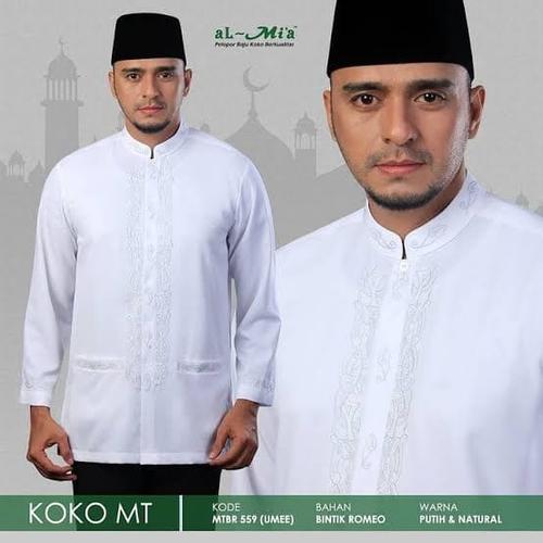 Jual Pakaian Formal Pria Baju koko al-mia MT lengan Polos Original ...