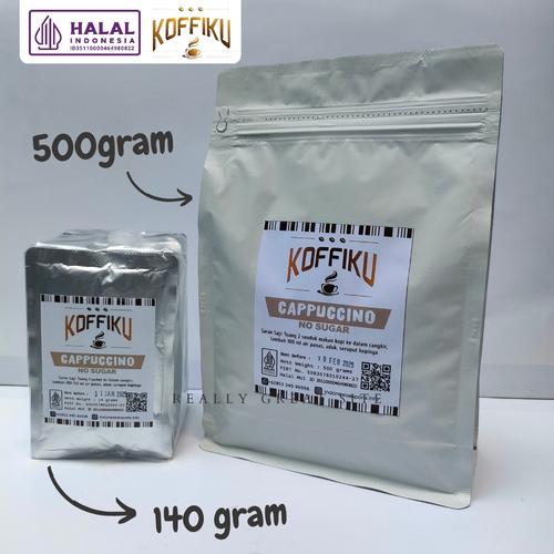 Jual KOFFIKU Cappuccino No Sugar (Plain Cappuccino/Kopi kapucino) 500 ...