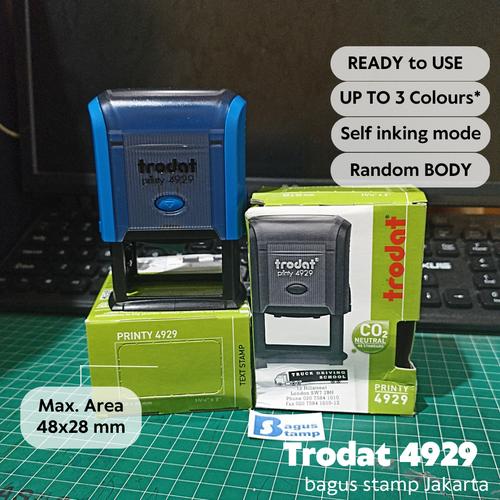 Jual Stempel Warna Otomatis Custom Design Trodat 4929 (Ukuran 50x30 mm) - dengan Tulisan, 1 ...