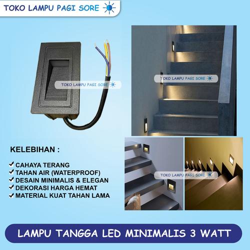 Jual Lampu Tangga Tanam LED 3 Watt 3W Indoor Outdoor Kotak Persegi ...