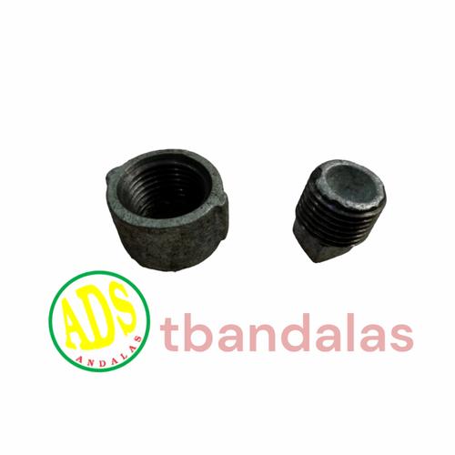 Jual penutup tutup keran kran plug drat dop ½" inch besi galvanis ...
