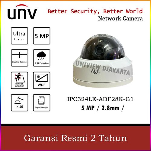 Jual Uniview IPC324LE-ADF28KM-G1 4MP HD Vandal-resistant IR Fixed Dome PoE - Jakarta Pusat ...