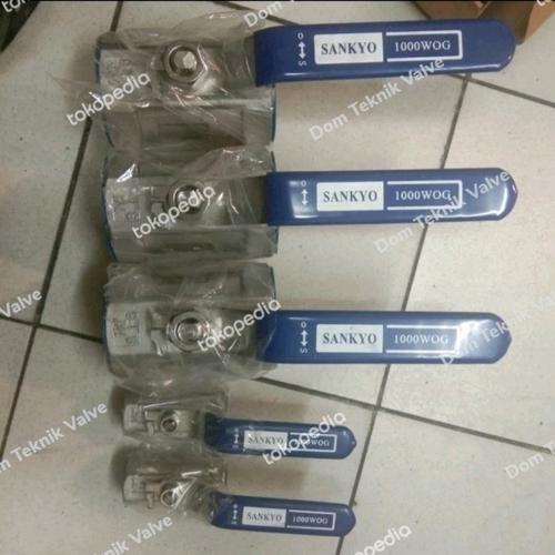 Jual ball valve 1PC 2" inch sankyo / stop kran 1PC 2 inch sankyo WOG ...