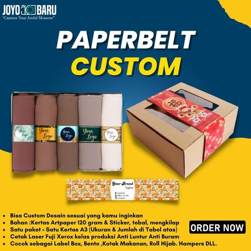 Jual Paperbelt Paper Sleeve Sabuk Kertas Box Bento Kotak Makanan Roll ...