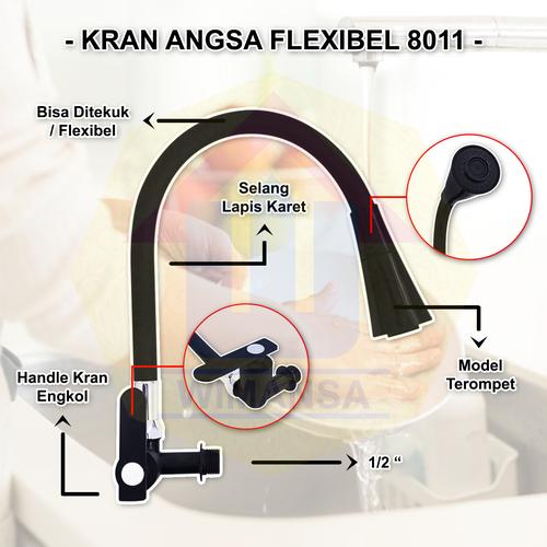 Jual STAR CLASSIC KRAN ANGSA FLEXIBEL KARET TEROMPET ENGKOL HITAM 8011 ...