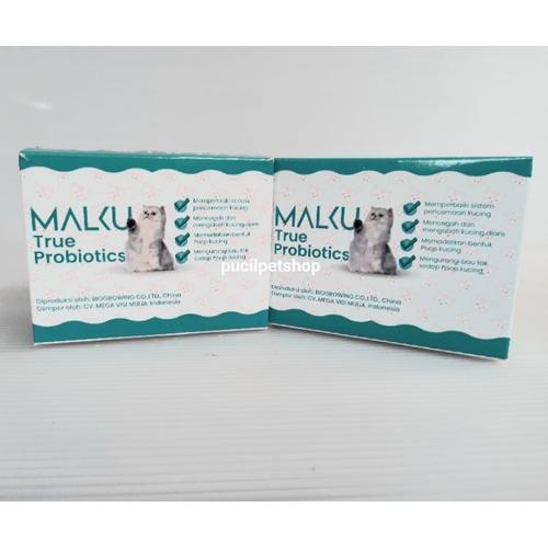 Jual Malku True Probiotics 1 Box 10 Sachet Probiotik Kucing Anti Diare ...