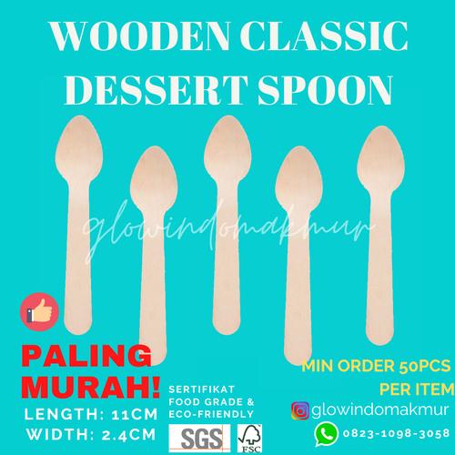 Promo Sendok Kayu Mini Kecil Sendok Dessert - Sendok Bulat 10 - Kab ...