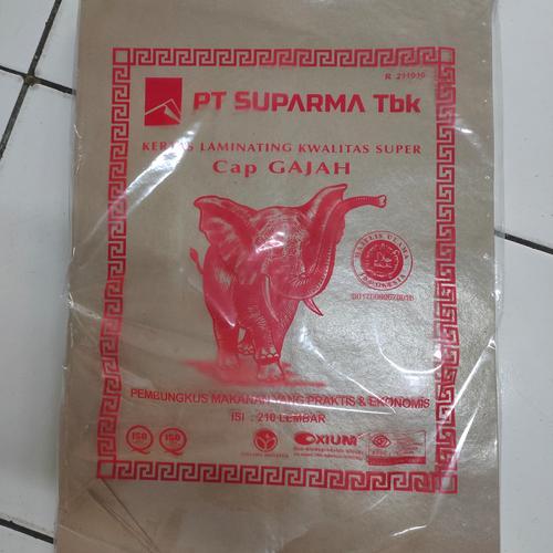 Jual KERTAS BUNGKUS NASI / KERTAS BUNGKUS COKLAT GAJAH MERAH 210 LEMBAR ...