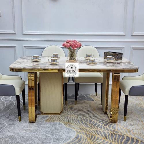 Jual Meja makan / dining table Modena Modern ukuran 160x90 - Meja + 6 ...