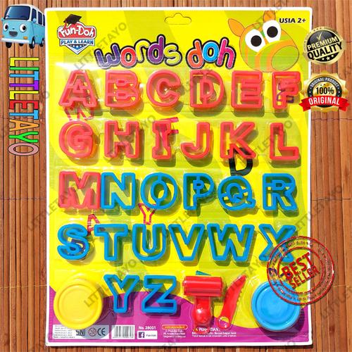 Promo MAINAN EDUKASI ANAK FUNDOH FUN DOH WORDS DOH HURUF ABJAD ALFABET ...
