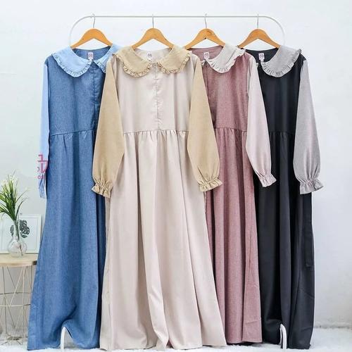 Jual baju gamis wanita terbaru katun madina fodu original - Dress ...