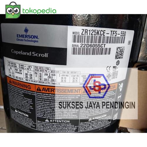 Jual Compressor Copeland ZR125KCE-TF5-550 / Kompresor ZR125KCE-TF5-550 ...
