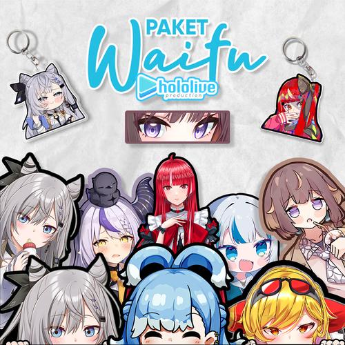 Jual Paket Waifu Hololive Member / Stiker Anime Waterproof / Stiker ...