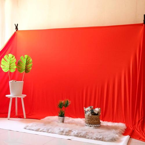 Jual KAIN BACKDROP KAIN BACKGROUND KAIN DEKORASI FOTO MERAH TERANG 3,3M ...