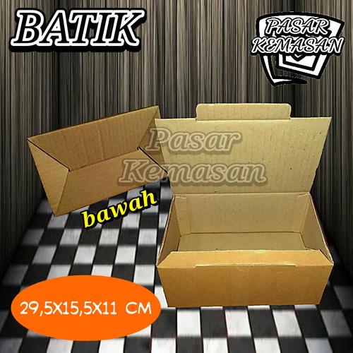 Jual KOTAK KARDUS TIPE BATIK 29,5x15,5x11 CM COKLAT POLOS DUS BOX ...
