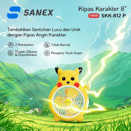 Jual Kipas Angin Pikachu 8" / Boxfan Karakter Pokemon SANEX SKK-812 P ...