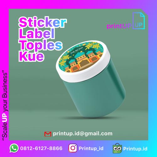 Jual Stiker Label Toples Kue Kering Bulat Lebaran / Sticker Toples ...