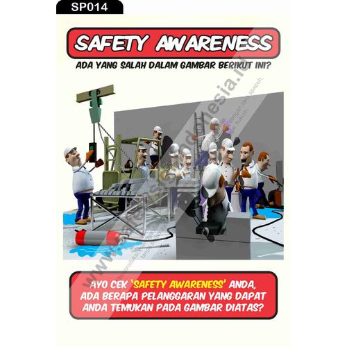 Jual SP014 Poster K3 Safety A2 - Safety Awareness, Ada yang - Kota ...