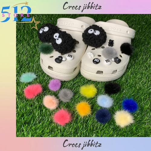 Jual 512 Charms - Crocs Jibbitz designer Pompom - Bola Bulu Pom Pom ...