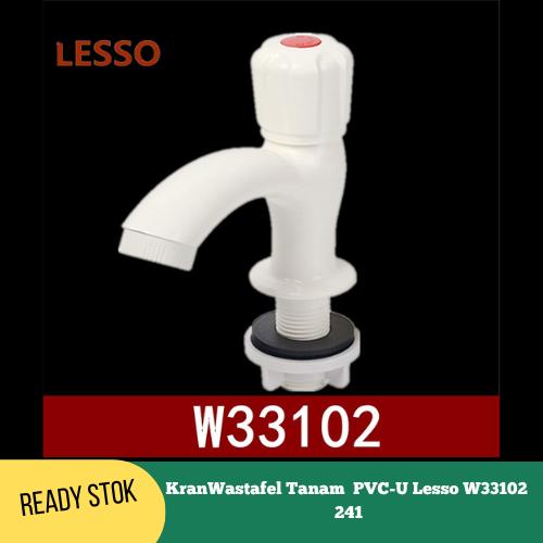 Jual Keran Wastafel Tanam Lesso 1/2" inch Stop kran PVC Plastik W33102 ...