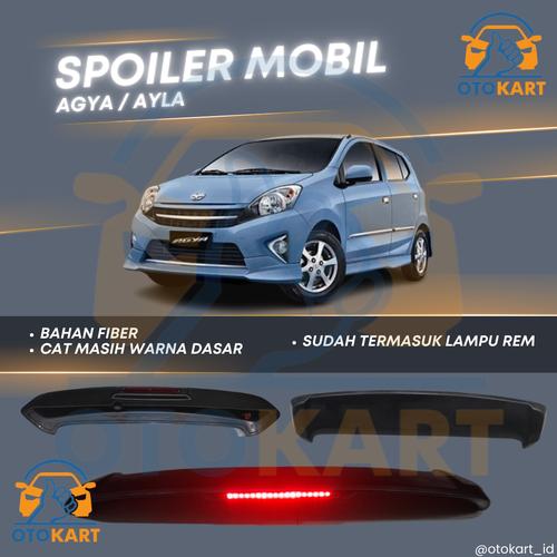 Jual SPOILER MOBIL AGYA AYLA DENGAN LAMPU REM / SPOILER MOBIL FIBER ...