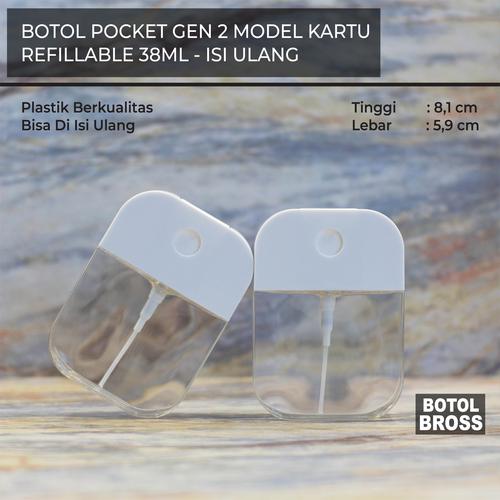 Jual Botol Spray Mini 38ml Pocket Card Kotak Plastik Sanitizer Parfum ...