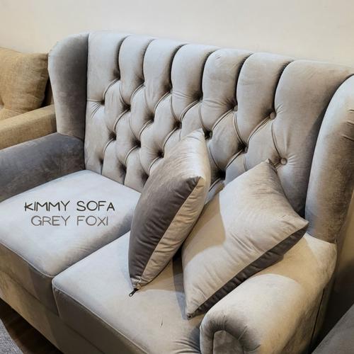 Jual Kimmy sofa Modena Classic + Stools puff kaki retro - Grey Foxi, 1Seat - Kota Bekasi - Kimmy ...