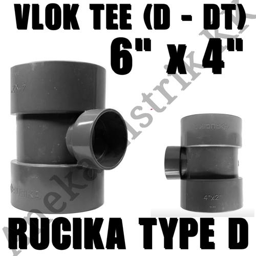 Jual RUCIKA D VTEE 6" x 4" REDUCER INCREASER VLOK V TEE 6X4 6 X 4 ...