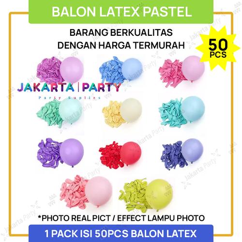 Jual Balon Latex Macaron 1 PACK ISI 50 Pcs / Balon Per Pack / Balon ...