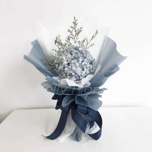 Jual Hand Buket Hydrangea / Bunga Wisuda / Ajisai no Yume - Hijau ...