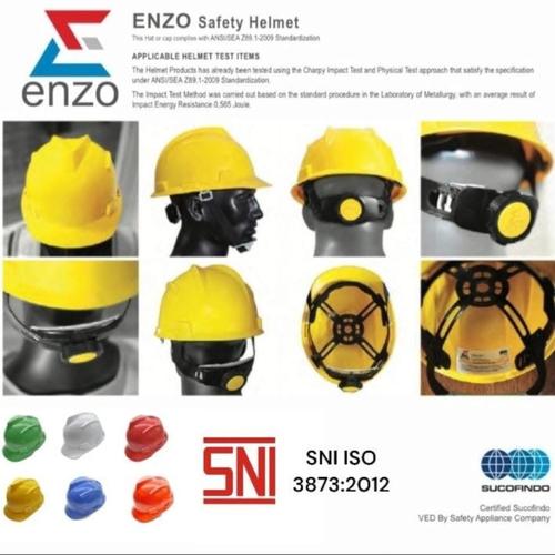 Jual ENZO Helm Proyek Kilap Model Putar Fast Track Safety - Orange ...