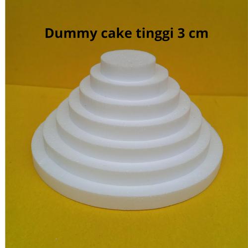 Jual sterofoam dummy cake tinggi 3 cm / gabus cake tebal 3 cm ...