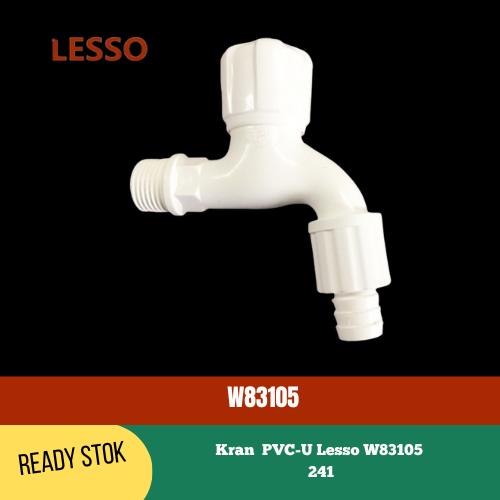 Jual Keran Taman Lesso 1/2" inch Stop kran Tembok Kran PVC Plastik ...