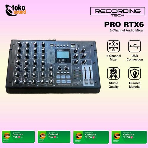 Jual Recording Tech PRO RTX6 RT X6 USB Mixer with PAD Effect - Jakarta ...