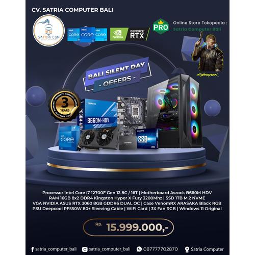 Jual PC RAKITAN GAMING INTEL CORE I7 12700F / 16GB / RTX 3060/SSD NVME 1TB - Kota Denpasar ...