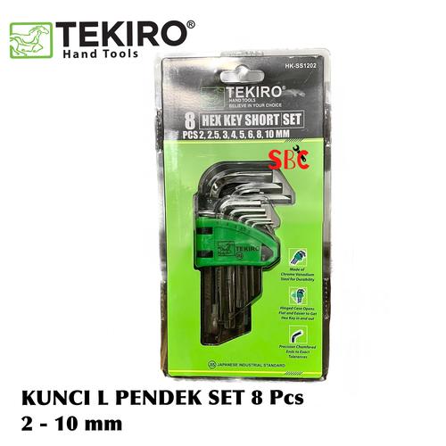 Promo TEKIRO Kunci L Pendek Set Hex Key Short 8 Pcs 2-10 mm - Jakarta ...