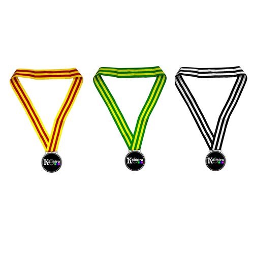 Jual MEDALI + TALI 3.5CM SUDAH TERPASANG SIAP PAKAI - hijau kuning ...