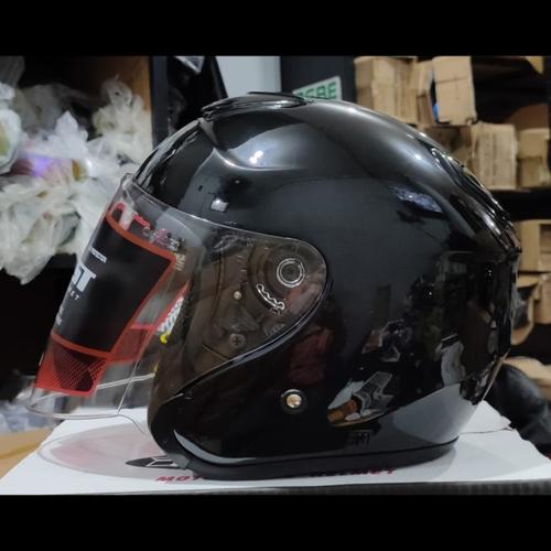 Jual Helm Prist Hitam Glosy Half Face Model KYT Kyoto dan DYR Osaka ...