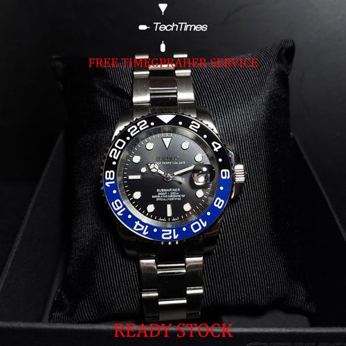 Jual Custom Seiko Seiko mod SUB Batman GMT Seiko mods - Submariner ...