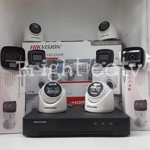 Promo Paket CCTV Hikvision 5MP Colorvu Smart Hybrid Audio 8Ch 8 Camera ...