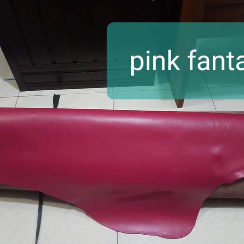 Jual Bahan Kulit Sapi Lembaran asli warna Pink Fanta Premium grade ...