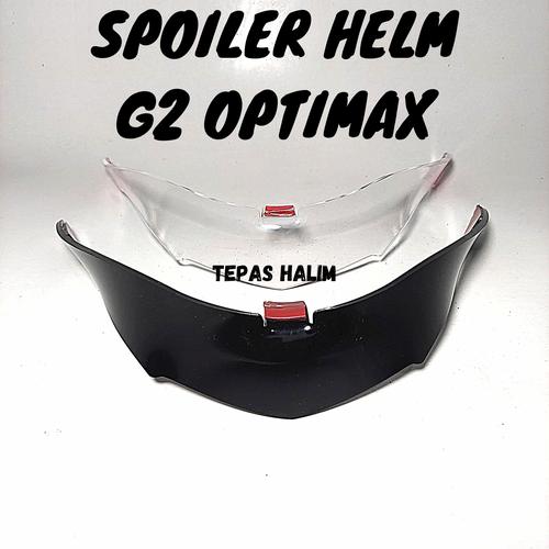 Jual Spoiler Helm G2 Optimax Akrilik Bahan Tebal - Hitam Glossy ...