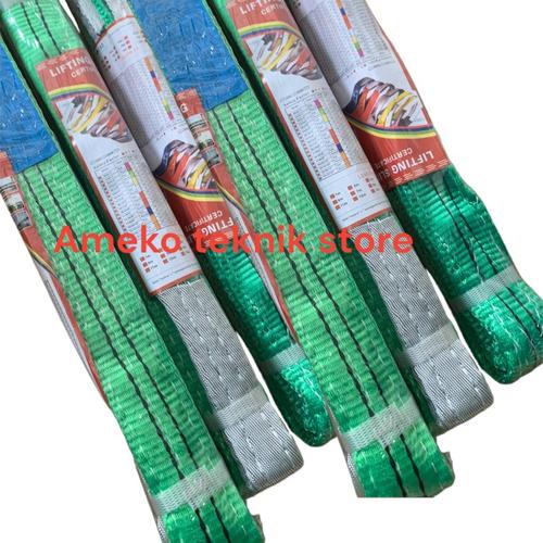 Jual Webbing sling 2 ton x 2 meter / hoisting belt 2T X 2M - 2T X 1M ...