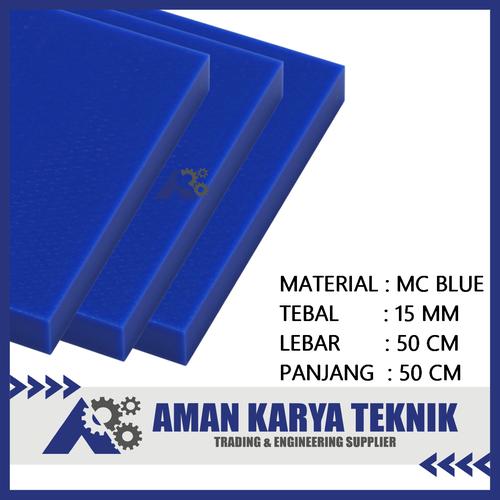 Jual Nylon MC Blue Lembaran ( MC Blue Sheet ) 15 mm x 50 cm x 50 cm ...