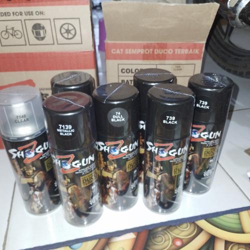 Jual cat semprot shogun samurai black hitam metallic clear dull black ...