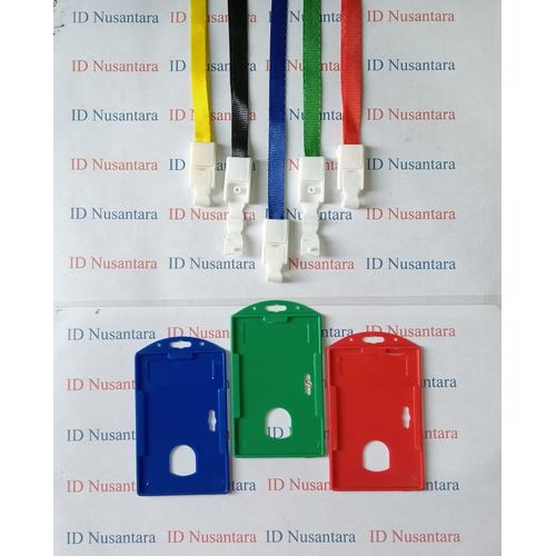 Jual Paket Tali ID Card Pengait Plastik + Casing ID Card Plastik EvBes ...