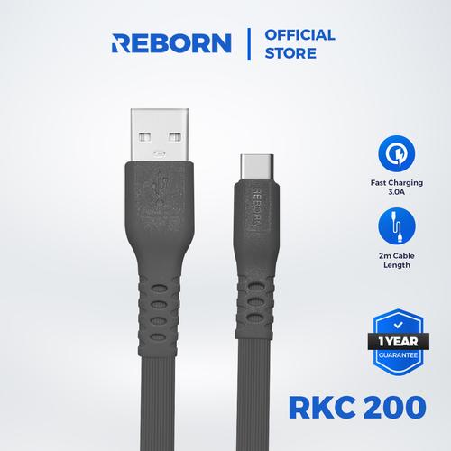 Jual Reborn USB Cable Data RKC200 2M Type-C Fast Charging for Android ...