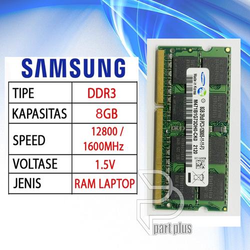 Jual RAM LAPTOP SAMSUNG DDR3 8GB 12800 / 1600MHz RAM SODIMM 1.5v 8GB ...