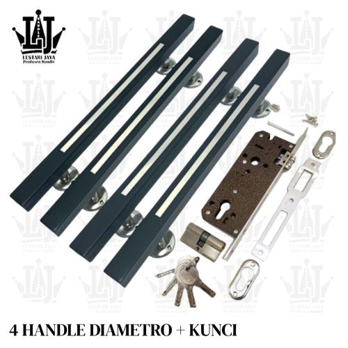 Jual Tarikan Gagang Handle Pintu Minimalis Set Kunci 33 cm Diametro ...